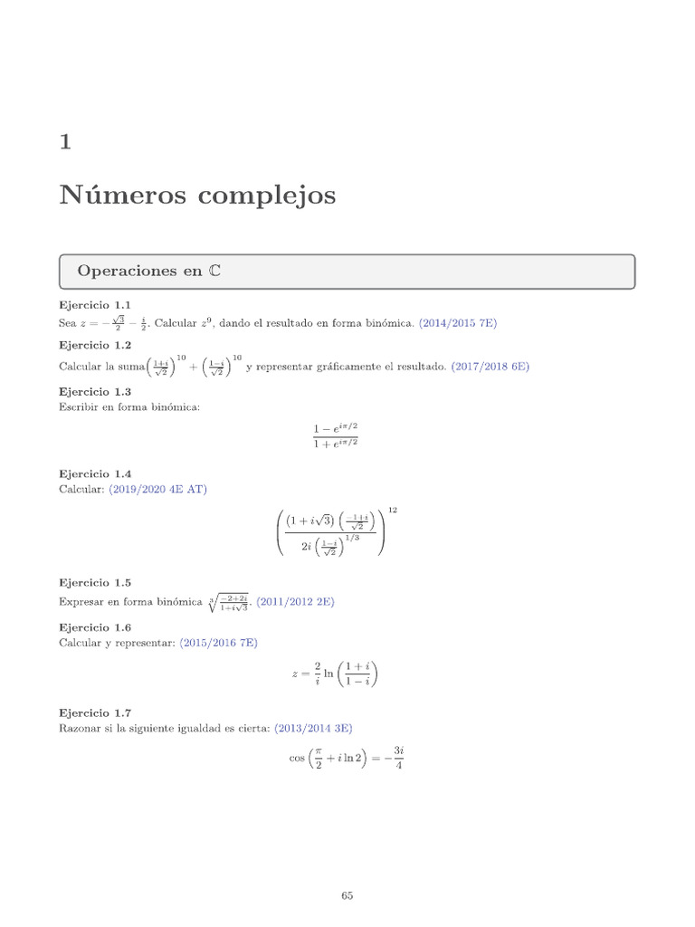 Tema 1. Problemas Complementarios | PDF