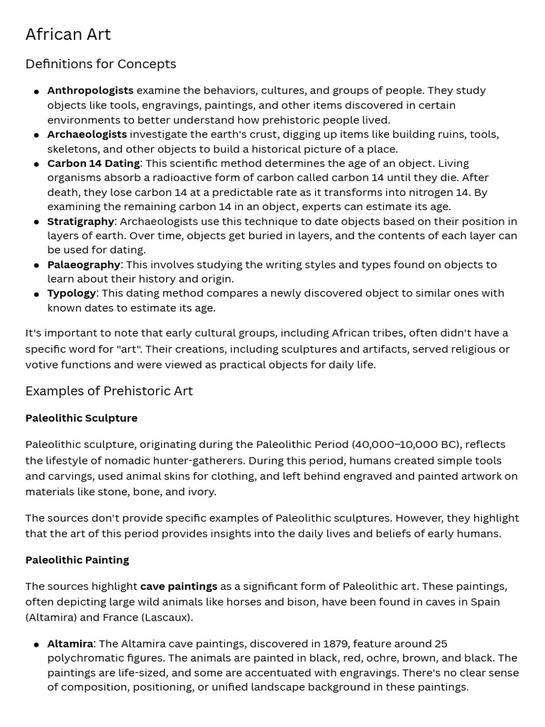 A Deep Dive Into African Art | PDF | Rock Art | Sculpture