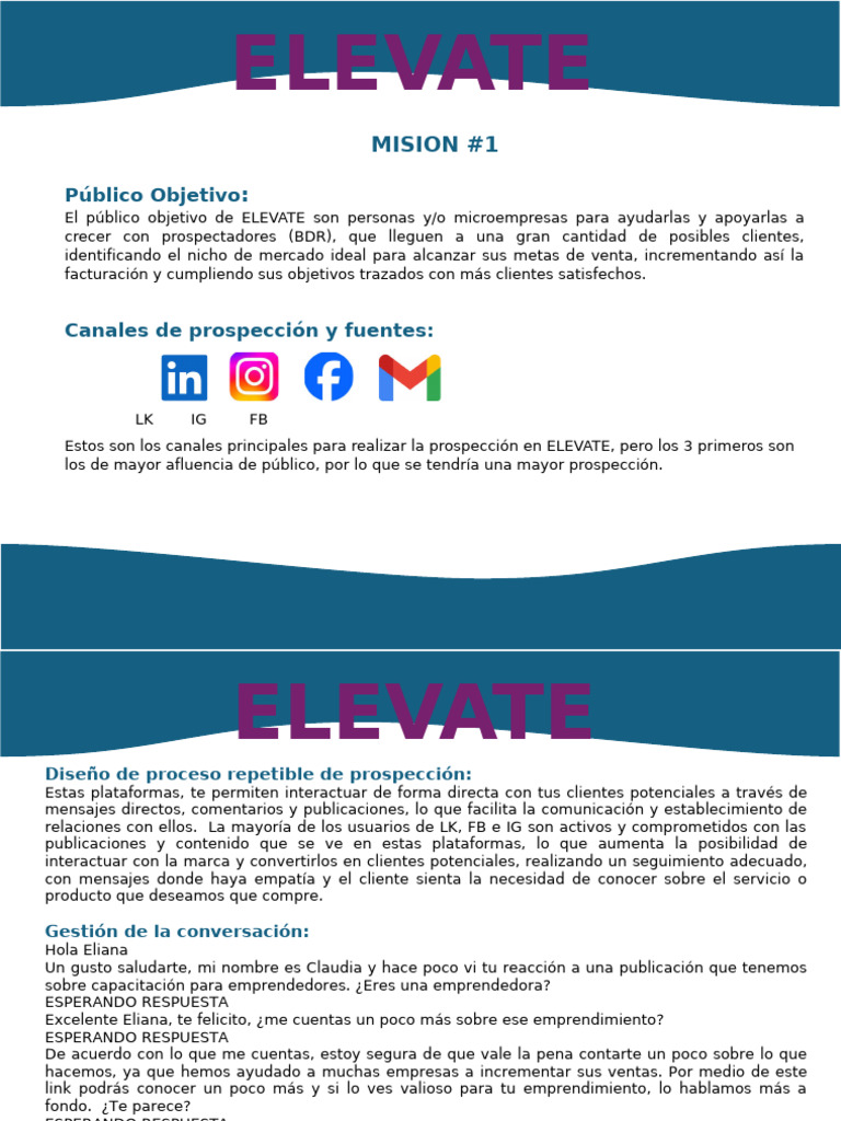 Misión #1 ELEVATE | PDF | Crecimiento personal y profesional