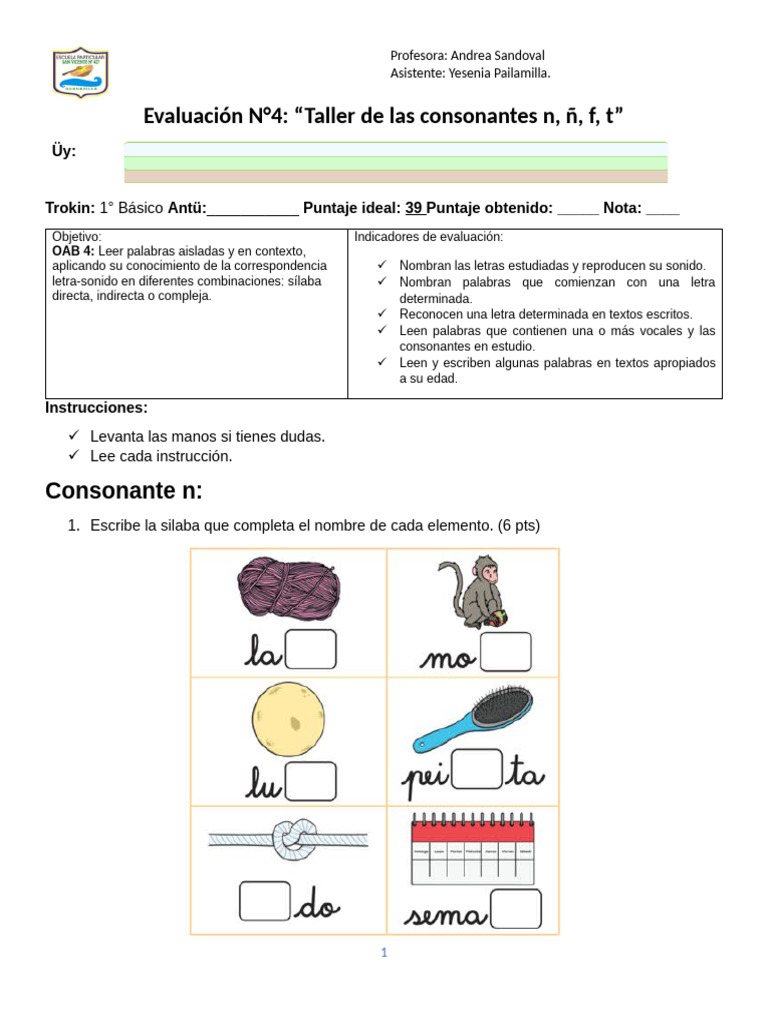 TALLER EVALUADO 4 n ñ f t | PDF TALLER EVALUADO 4 n ñ f t | PDF