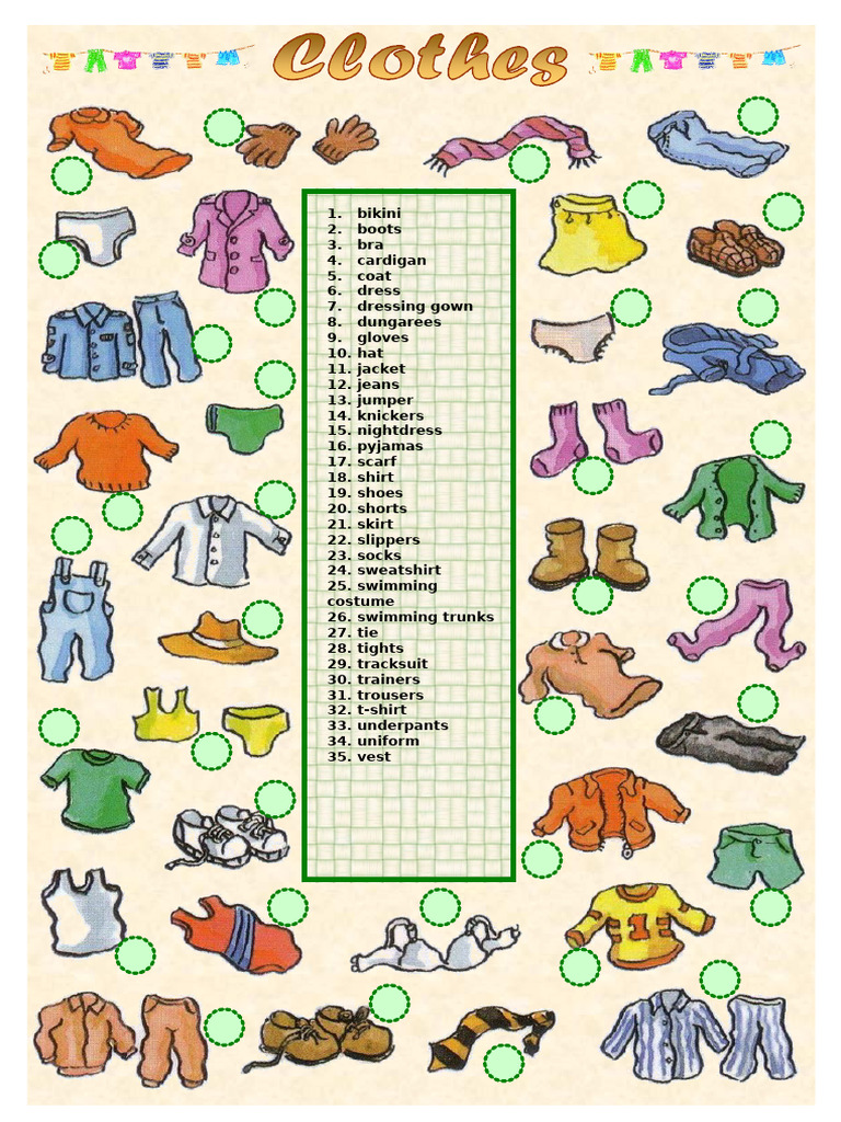 Comprehensive Clothing List | PDF | Lifestyle