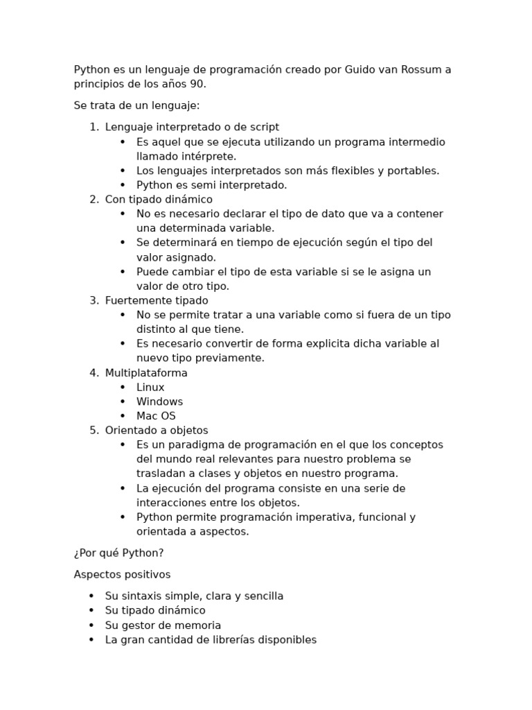 Temario 2 Parcial | PDF | Python (lenguaje de programación) | Lenguaje de programación