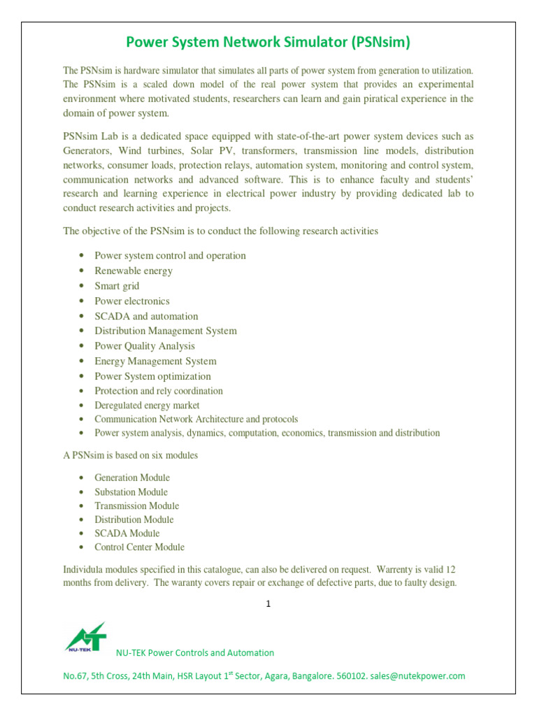 Power System Network Simulator | PDF | Scada | Programmable Logic Controller