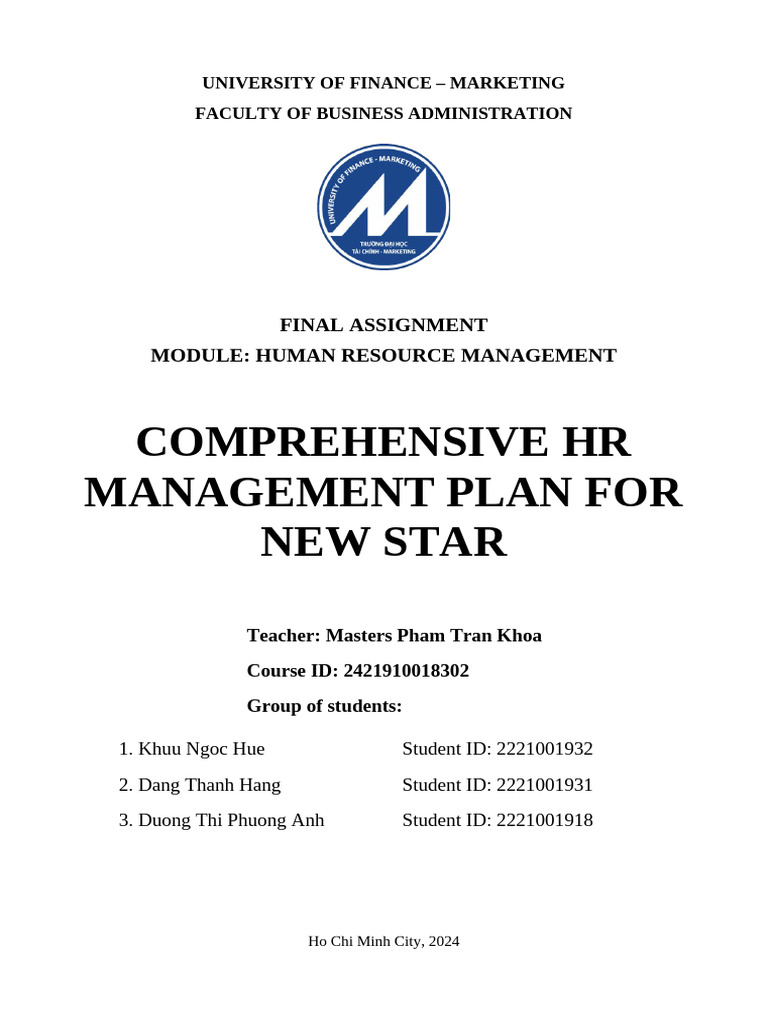Comprehensive HR Management Plan | PDF | Employee Retention | Employment