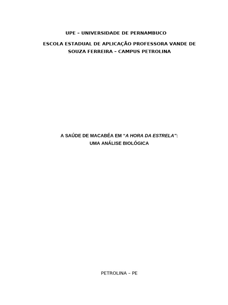Trabalho de Bio - Iago Modelo Abnt 2024 | PDF | Vida | Depressão