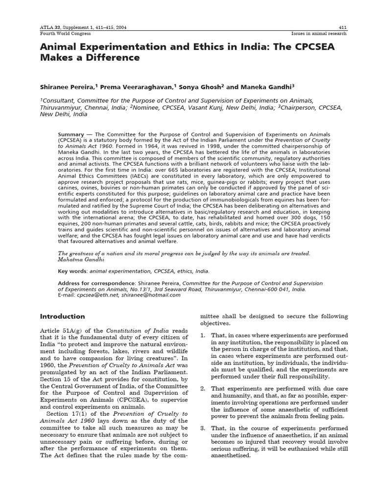 Ethics of Animal Use in Research | PDF | Animal Testing | Animal Welfare