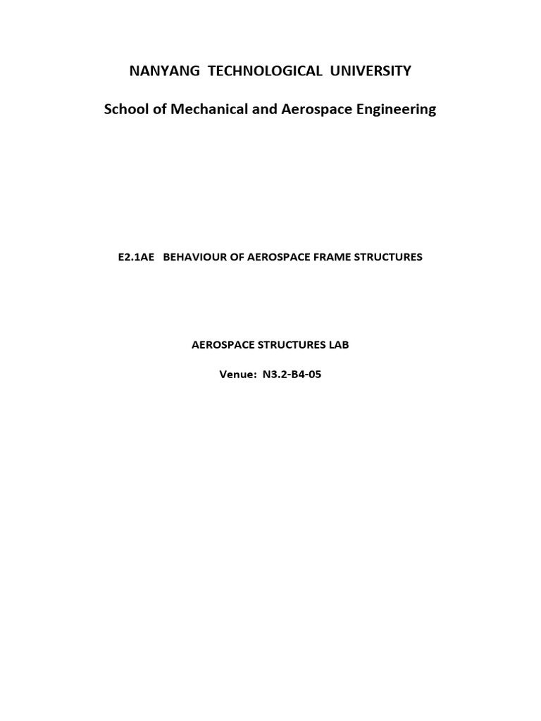 E2.1AE Behaviour of Aerospace Frame Structures | PDF | Truss | Force