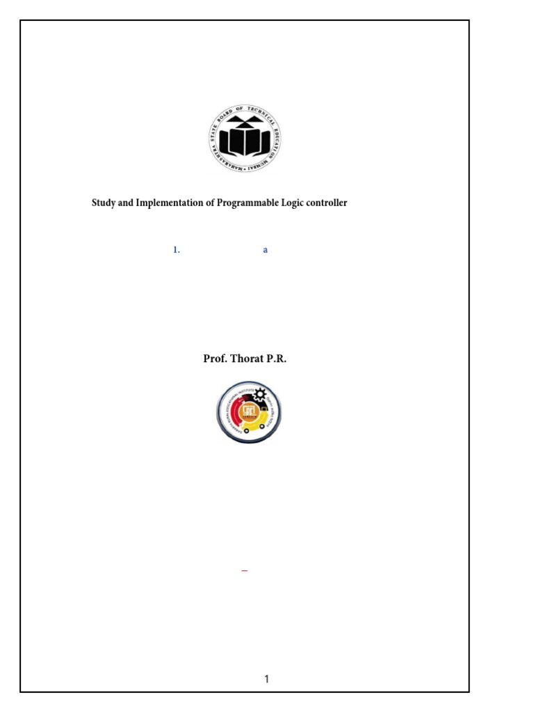 CSP Microproject-Numbered | PDF | Programmable Logic Controller | Electrical Engineering