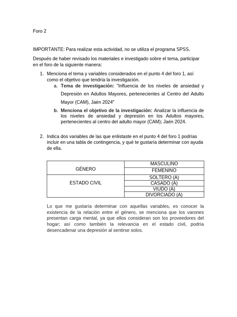 Foro 2 | PDF | Desviación Estándar | Diferencia