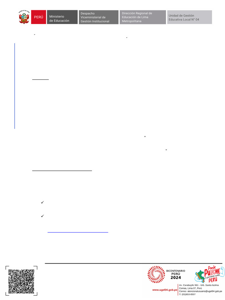 Oficio Multiple 001-2024-Minedu-Ch-Cronograma CH 2025 | PDF