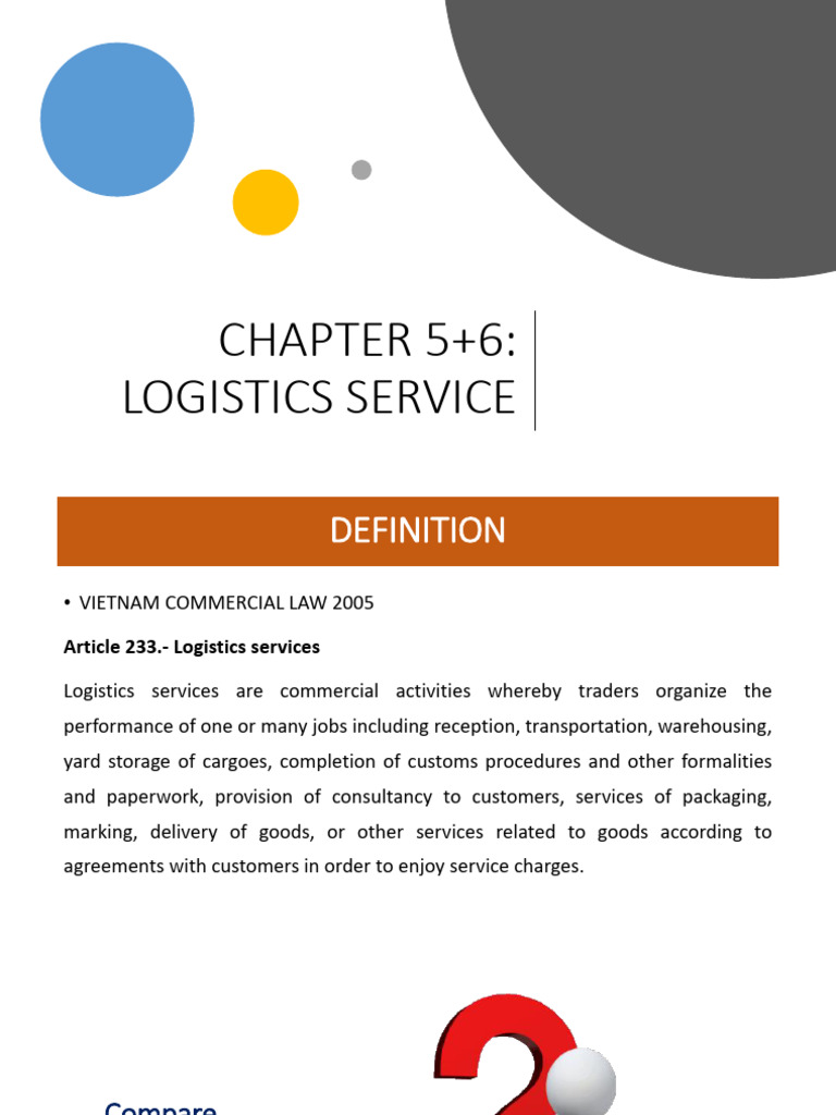 Chapter 5 +6 - Logistis Service and LSP | PDF | Logistics | Cargo