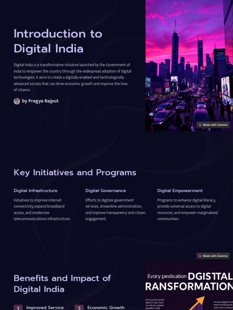 Introduction To Digital India | PDF | Social Science
