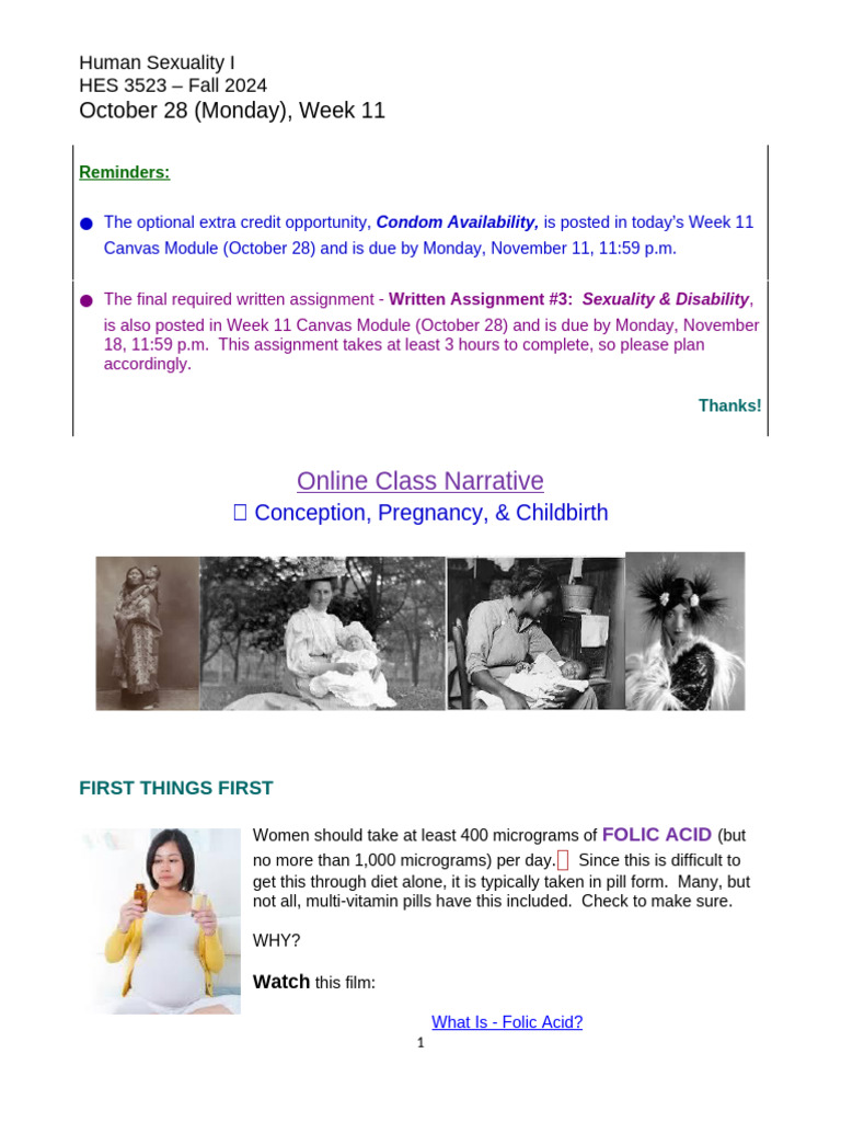 Online Class Narrative On Conception, Pregnancy, & Childbirth-1-2 | PDF ...