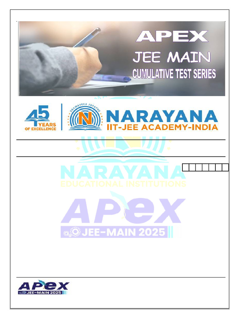 25.08.24 - SR Iit - Jee Apex - Jee Main Model - ctm-3-Qp Final | PDF | Force | Chemical Reactions