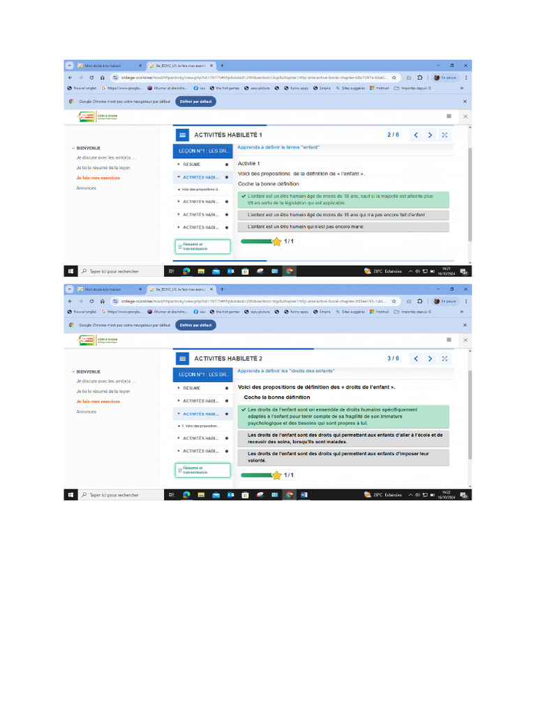 Correction EDHC LESSON1 | PDF