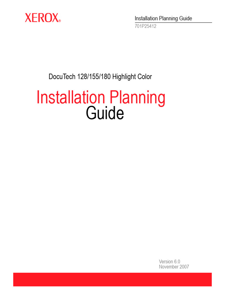 DocuTech HighLight Install Plan | PDF | Ac Power Plugs And Sockets ...