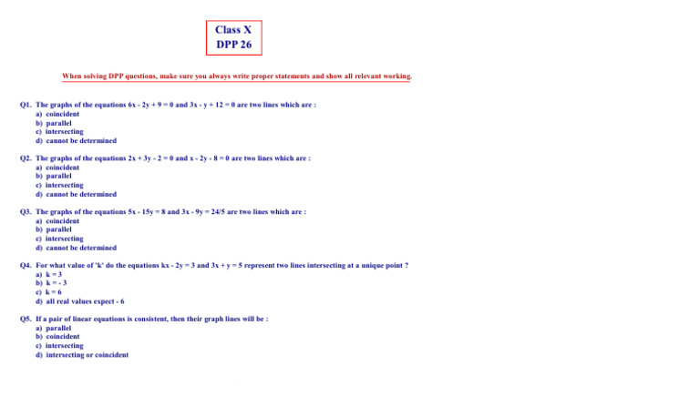 Class 10 - DPP 26 | PDF