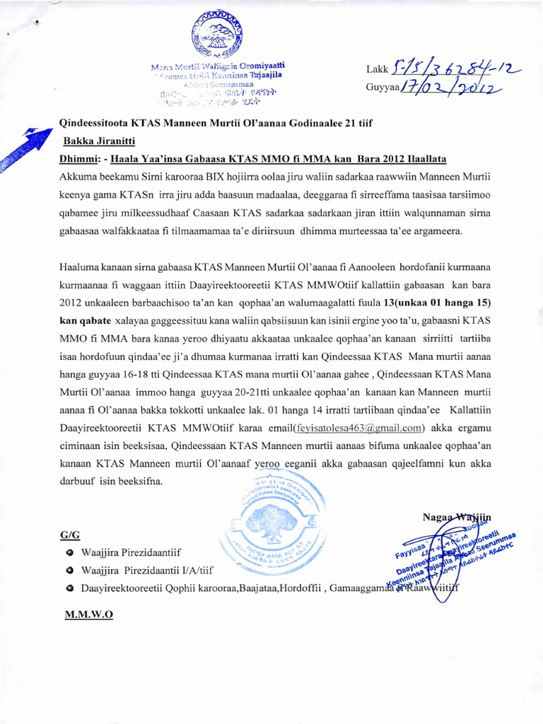 Haala Yaa'Isaa Gabaasa | PDF