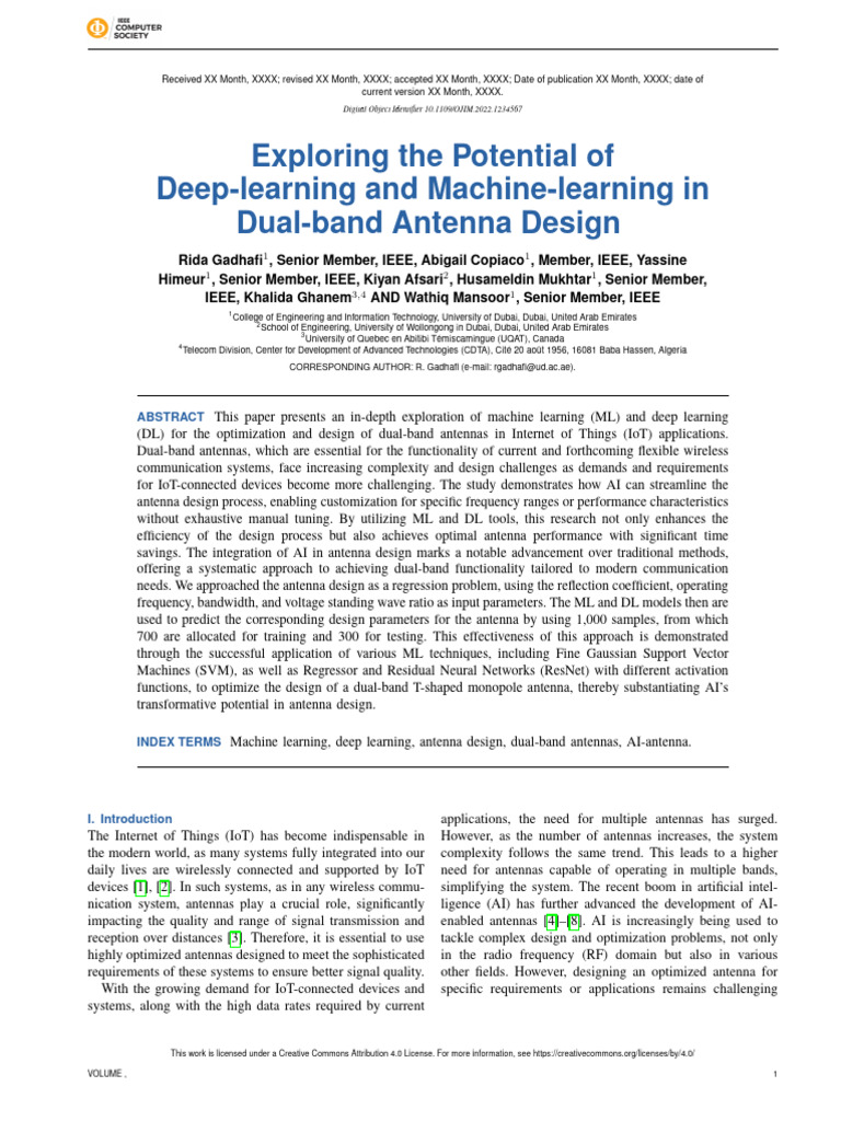 AI-Driven Dual-Band Antenna Design | PDF | Machine Learning | Antenna ...