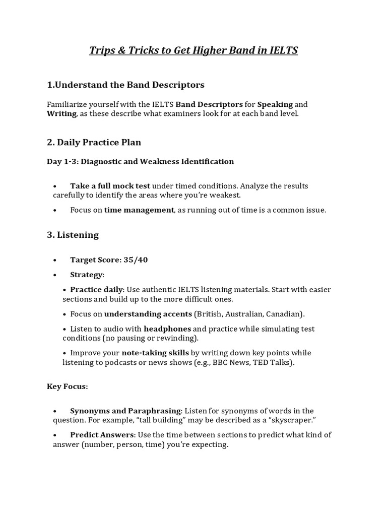 Tips & Tricks | PDF | International English Language Testing System ...