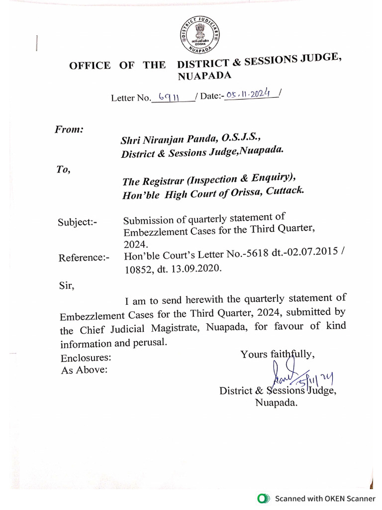 3rd Quarter Embezzlement Cases (CJM Copy) | PDF