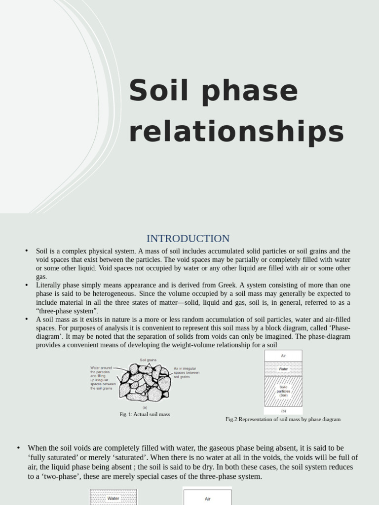 Soil Phase Relationships | PDF | Density | Porosity