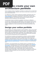 Architecture Portfolio Sample | PDF