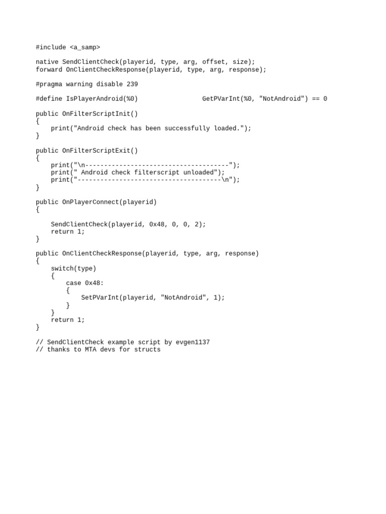 Fairuz-Afdhal IsPlayerUsingAndroid Master Filterscripts Android-Check - PWN | PDF | Technology ...