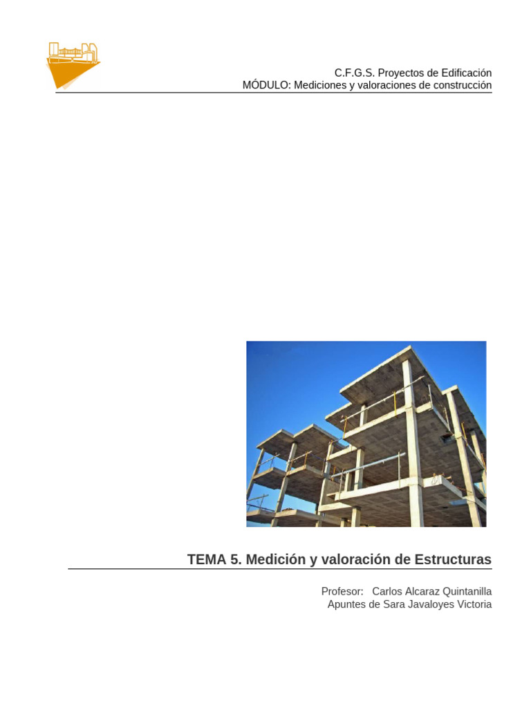 5. Medición y Valoración Estructuras_CAQ | PDF | Hormigón | Diseño ...