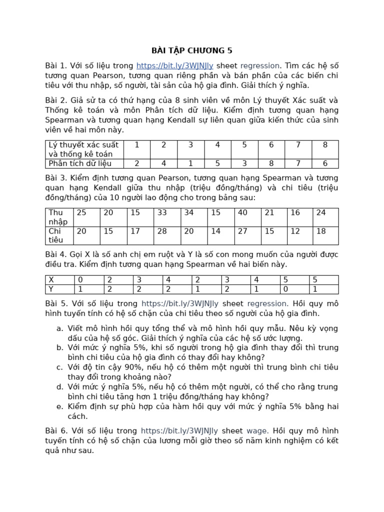 Bai Tap Chuong 5 | PDF