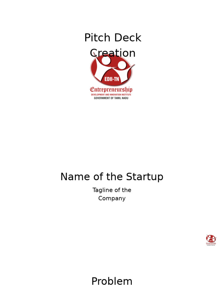 Pitchdeck For Hackathon - EDII TN | PDF | Career & Growth | Finance ...