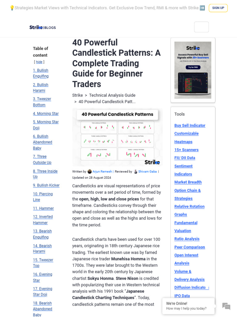 40 Powerful Candlestick Patterns - Trading Guide For Beginners | PDF ...