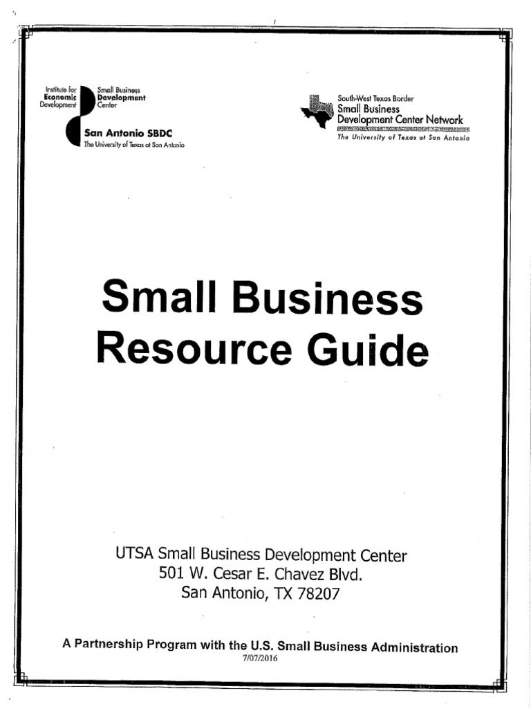 Startup Resource Guide SBDC121 | PDF