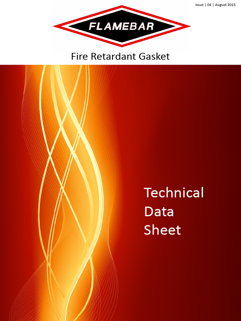 TDS - Fire Retardant Gasket Issue 4 - Aug 2015 | PDF | Materials ...