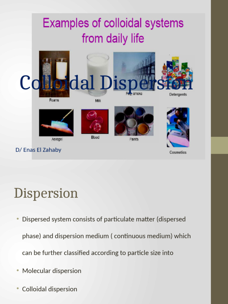 Colloidal Dispersion | PDF | Colloid | Diffusion