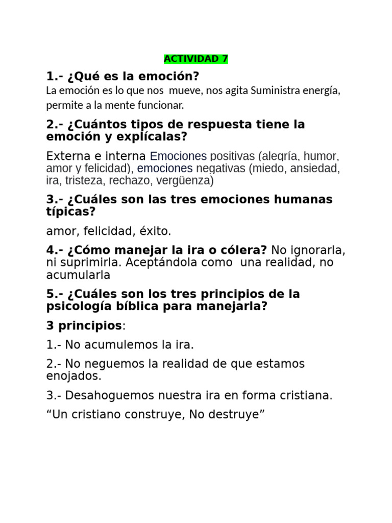 Actividad 7 8 y 9 | PDF | Relaciones personales, crianza y desarrollo personal