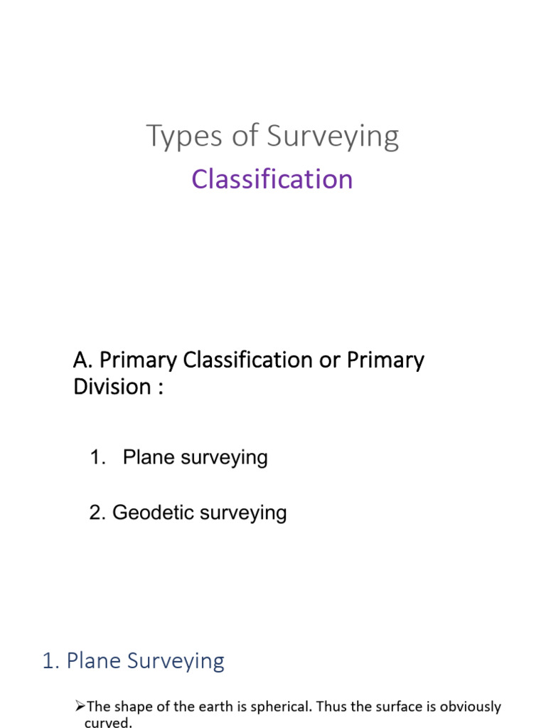 Lecture 2 Types of Survey | PDF | Surveying | Topography