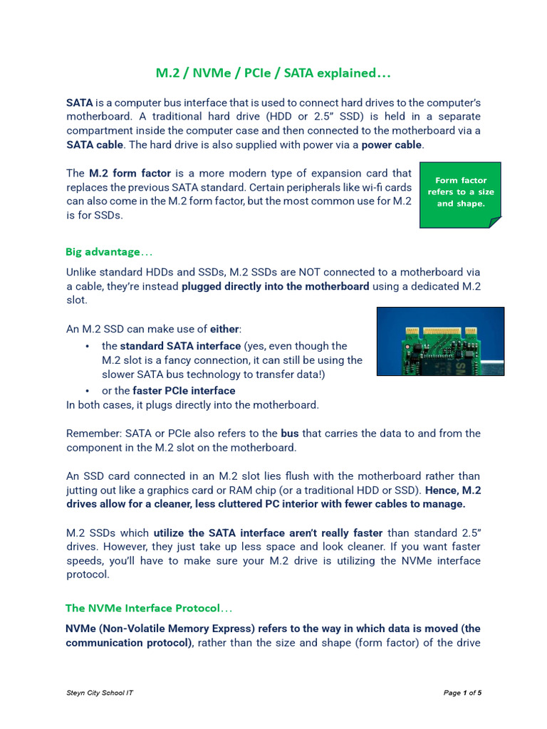 M2 Notes Homework | PDF | Solid State Drive | Hard Disk Drive