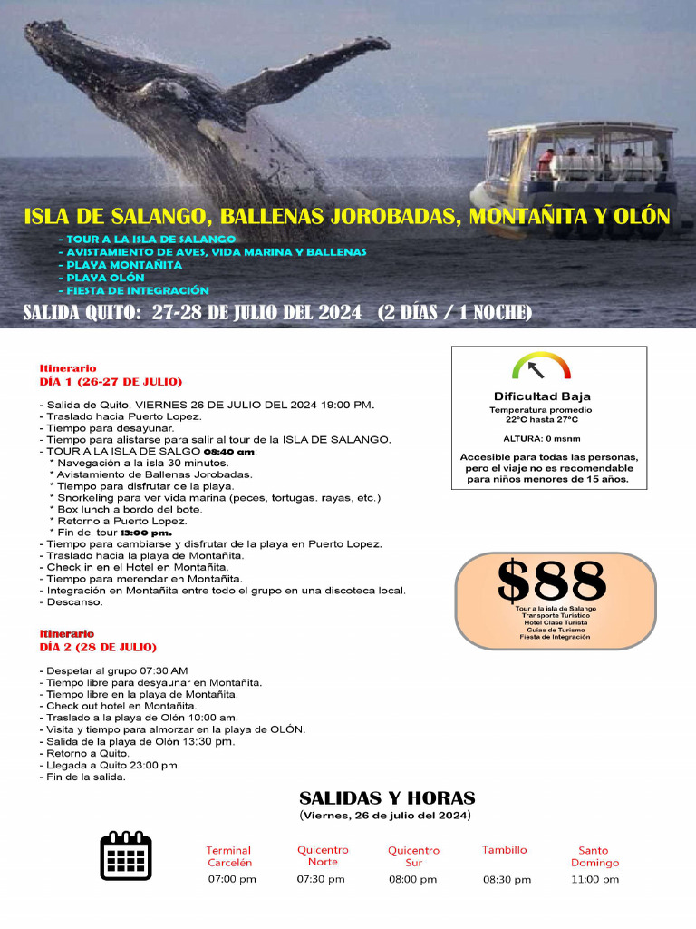 Isla de Salango 27-28 de Julio | PDF