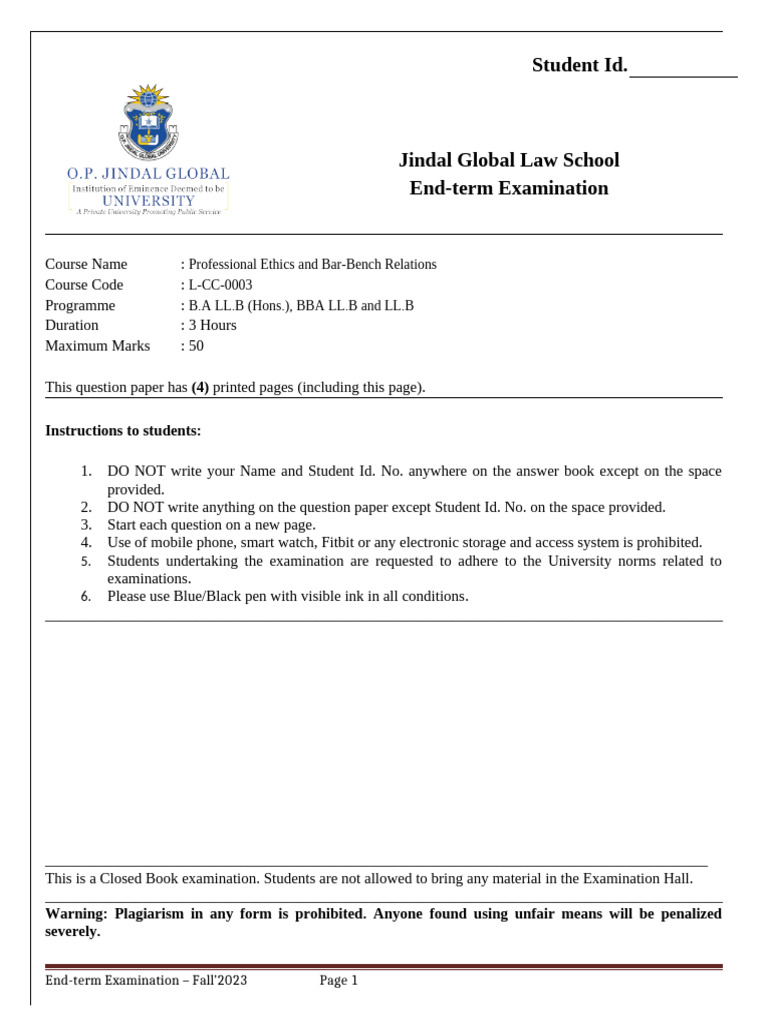 Professional Ethics and Bar-Bench Relations | PDF | Advocate | Supreme Court Of India