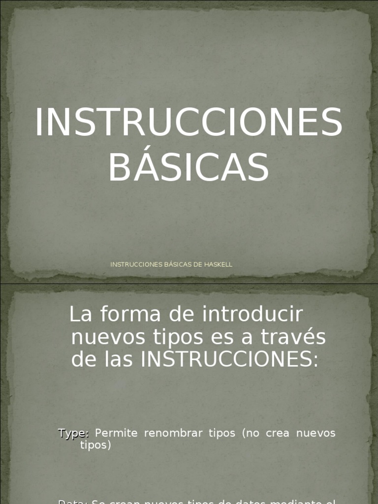 Instrucciones Basicas | PDF