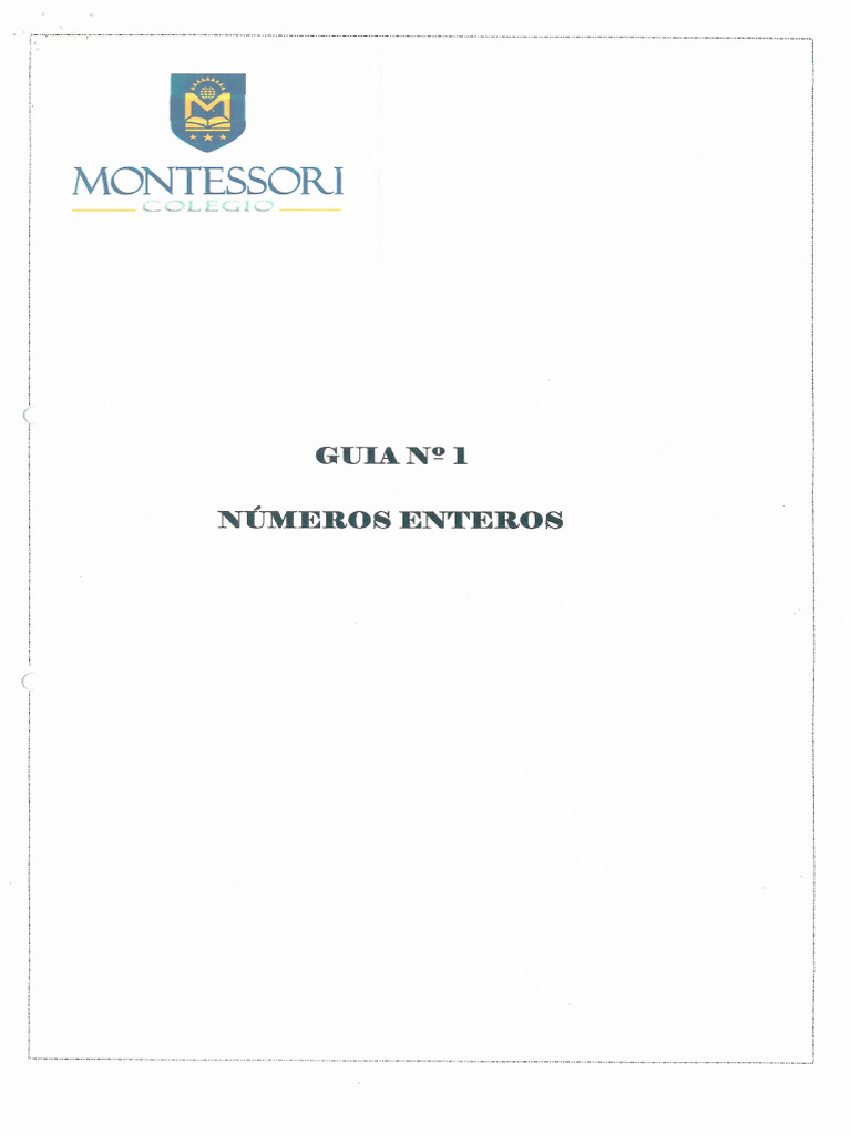 Guia 1 Numeros Enteros - 08102022 - 104811 | PDF