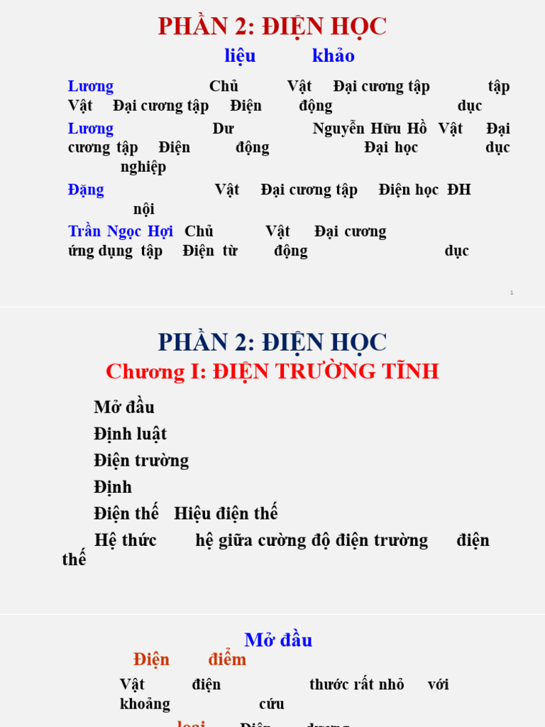 C1 - Dien Truong Tinh | PDF