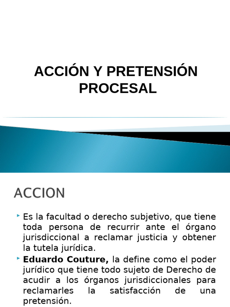 Acción Procesal. | PDF | Jurisdicción | Ley procesal