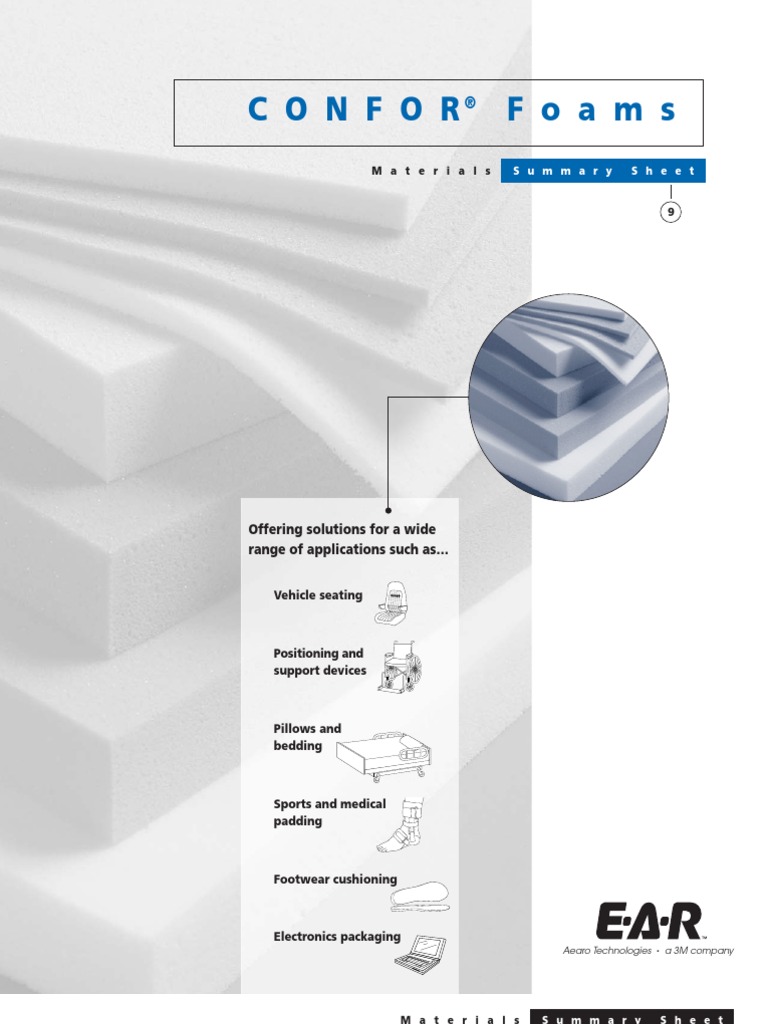 Confor Data Sheet - MSS9CONFOR | PDF | Foam | Materials