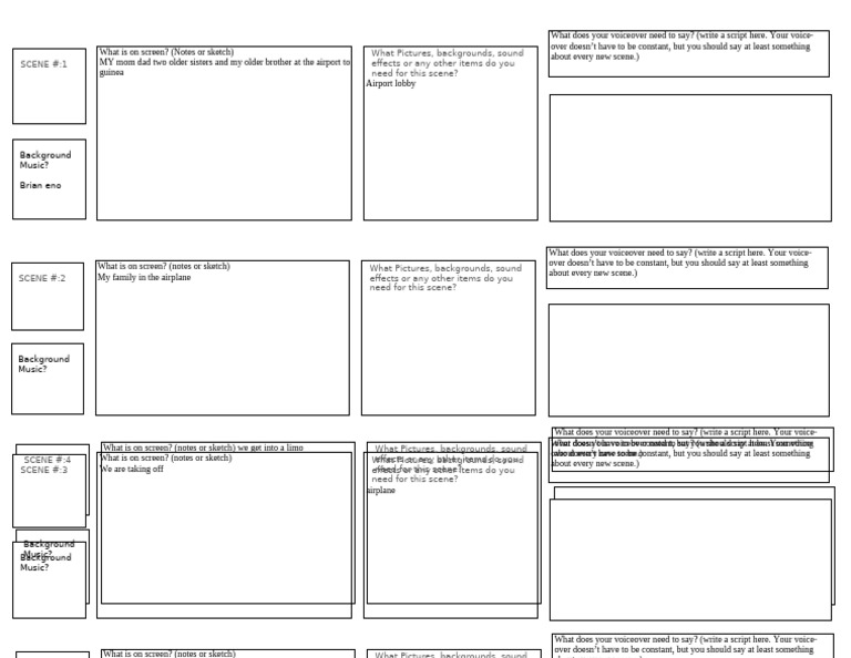 Trip Commercial Storyboard | PDF