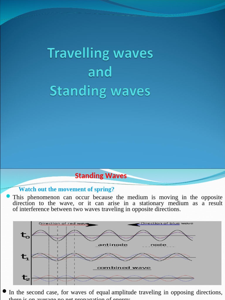 Standing Waves - Travelling Waves | PDF | Science & Mathematics