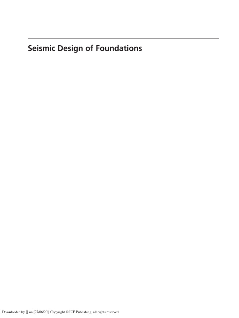 Seismic Design of Foundations | PDF | Seismology | Deep Foundation
