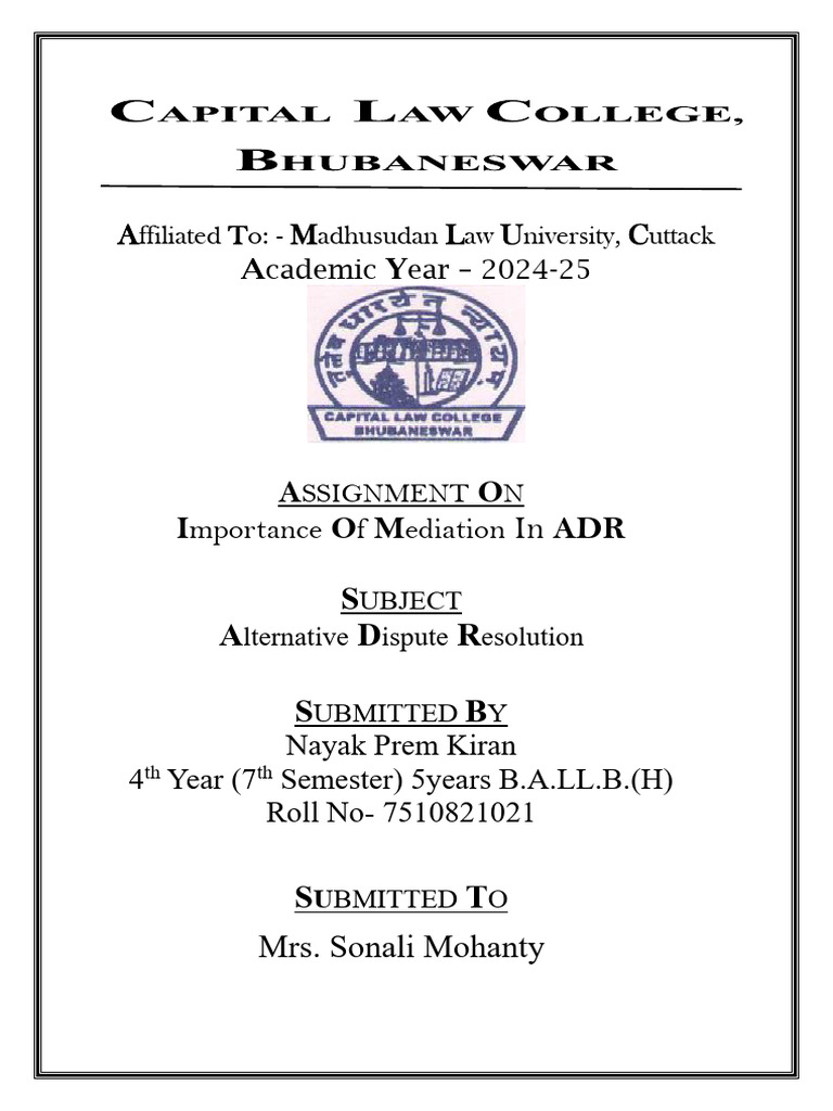 adr 1-merged | PDF | Mediation | Alternative Dispute Resolution