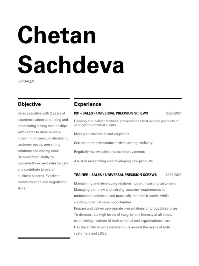 Chetan Sachdeva New Updated Resume PDF | PDF | Art